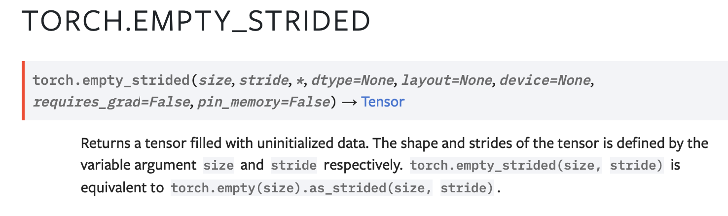 Not clear what the word "uninitialized" means in `Returns a tensor filled with uninitialized ...