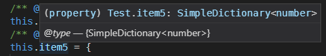 Intellisense ignores JSDoc given type of class variables set as empty ...