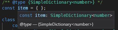 Intellisense ignores JSDoc given type of class variables set as empty ...