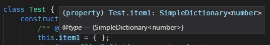 Intellisense ignores JSDoc given type of class variables set as empty ...