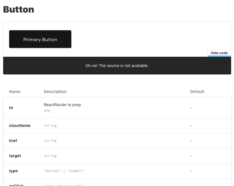 Addon-docs: Oh no! The source is not available. · Issue #7267 · storybookjs/storybook · GitHub