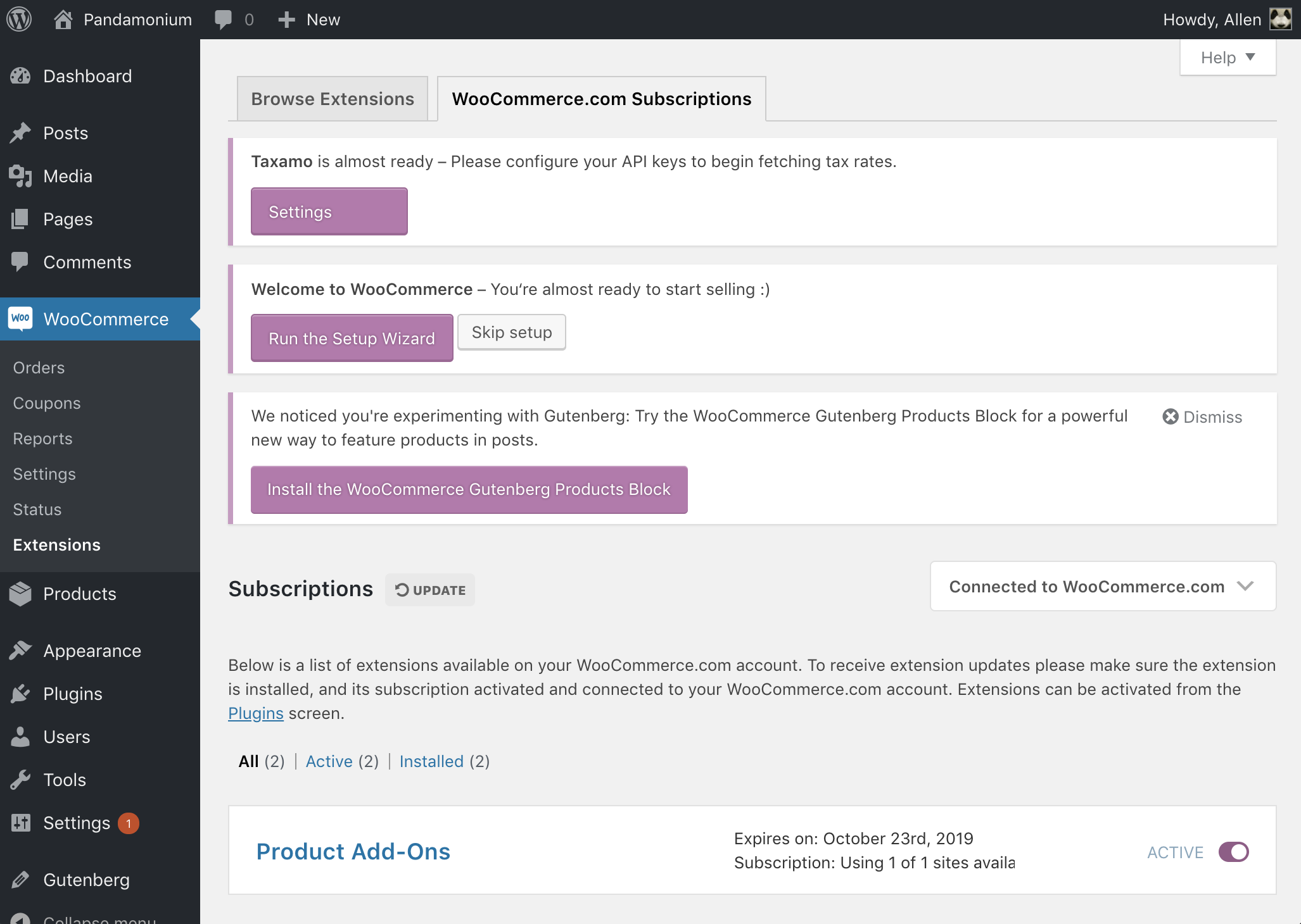 Extensions Notice Button Styles Incorrect On Subscriptions Screen · Issue 