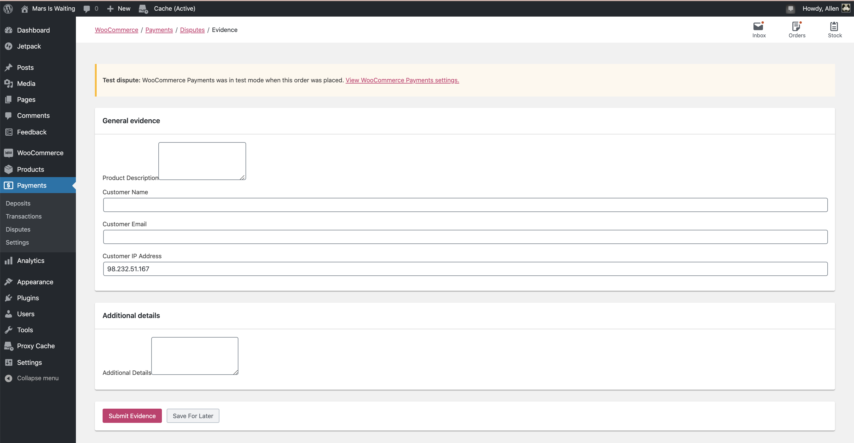 Fix broken styles on dispute evidence submission forms · Issue #357 · Automattic/woocommerce ...