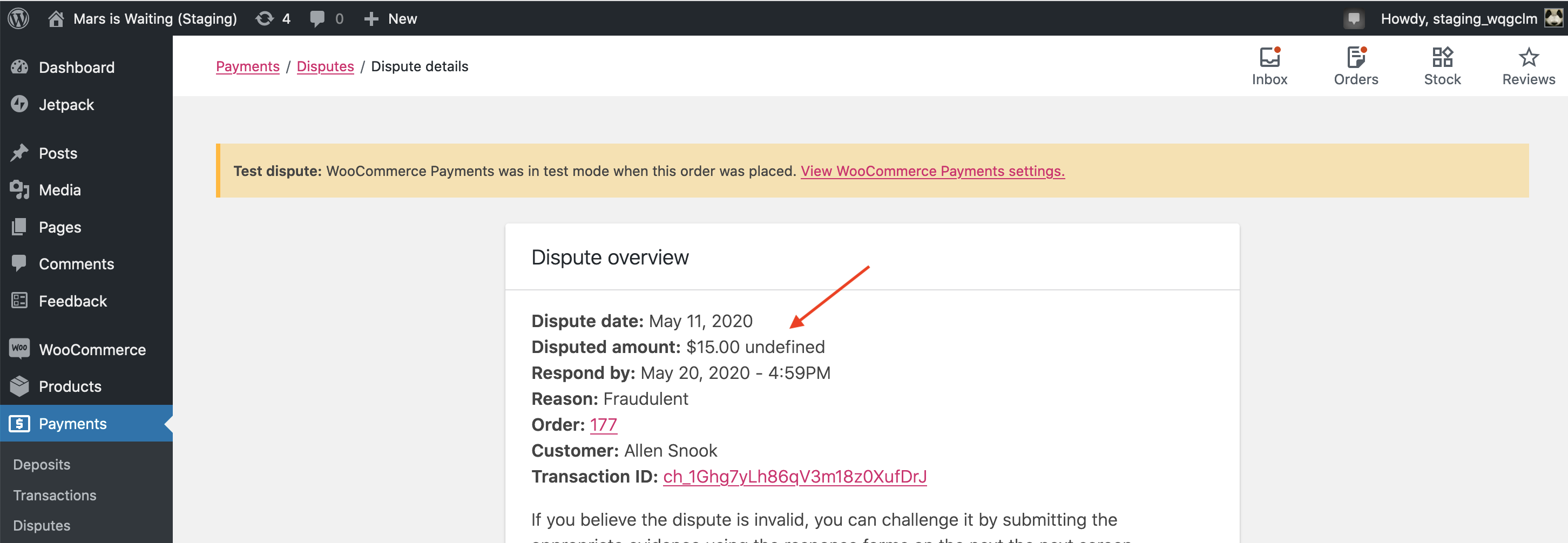 Dispute Amount Shows Amount And Undefined · Issue 665 · Automattic Woocommerce Payments · Github