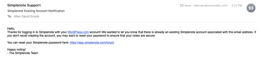 app.simplenote.com/forgot in email doesn't take you to a password reset flow · Issue #94 ...