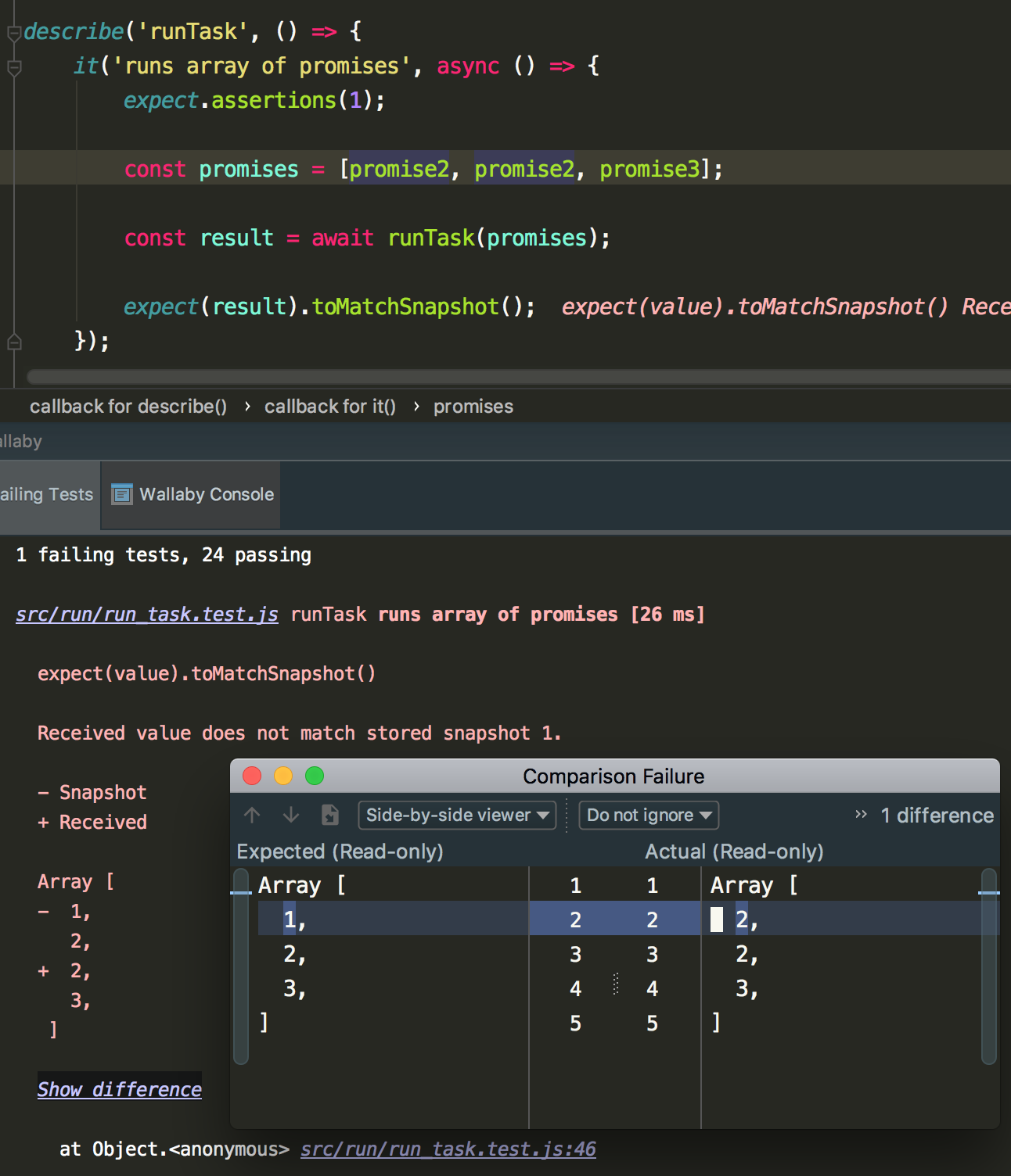 Wallaby updating jest snapshots on start · Issue #1232 · wallabyjs/public · GitHub