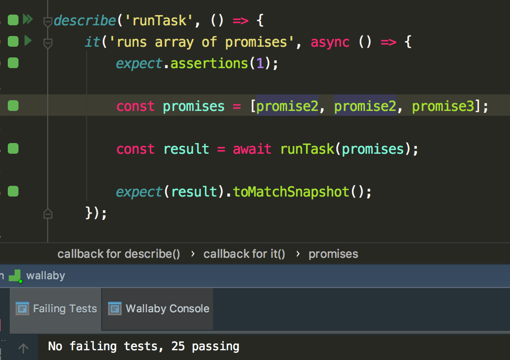 Wallaby updating jest snapshots on start · Issue #1232 · wallabyjs/public · GitHub