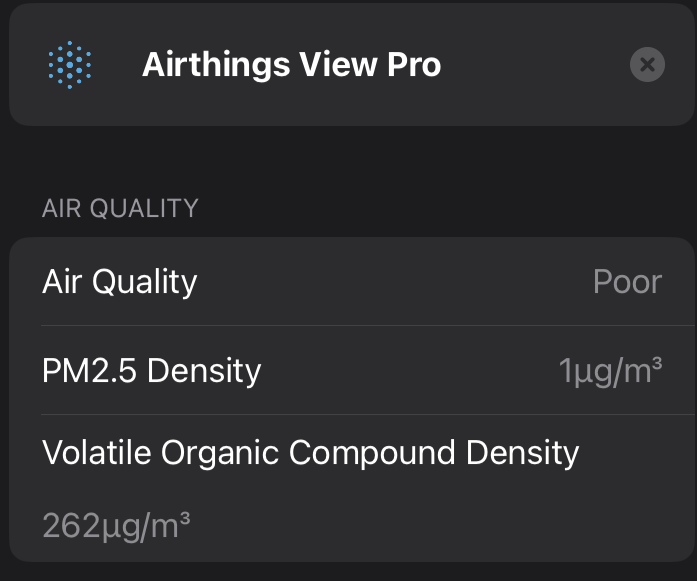VOC is not accurate · Issue #37 · michaelahern/homebridge-airthings · GitHub