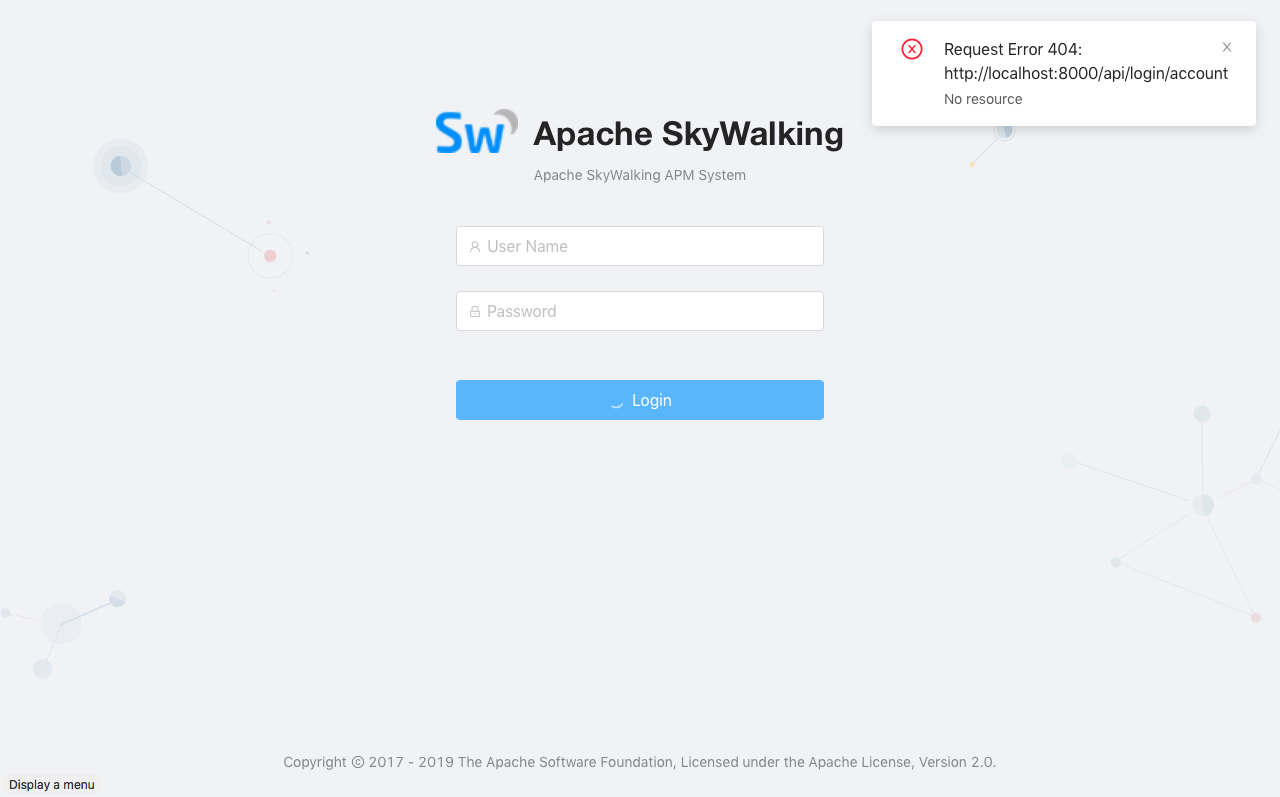 [Bug] Login button is still disabled after failure · Issue #2338 · apache/skywalking · GitHub