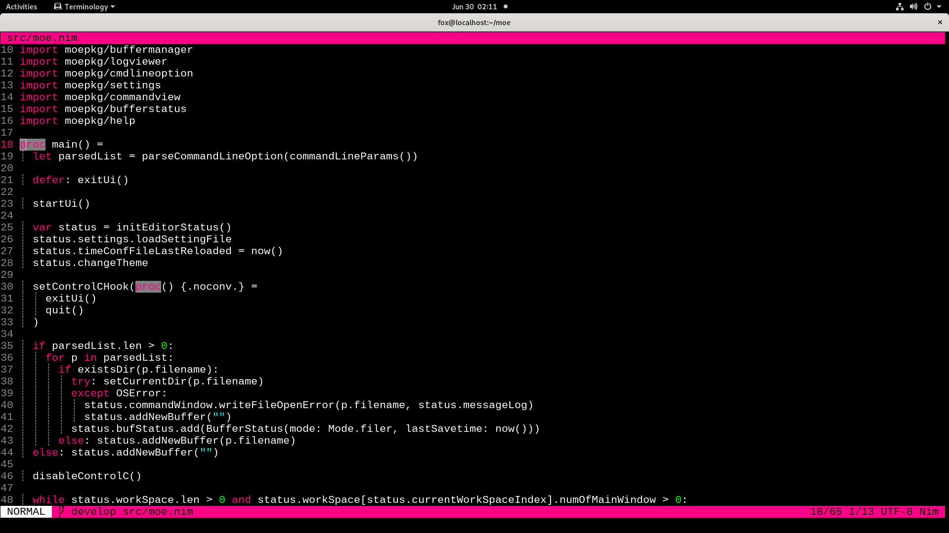 Colors Are Off In Terminology Terminal · Issue #736 · fox0430/moe · GitHub