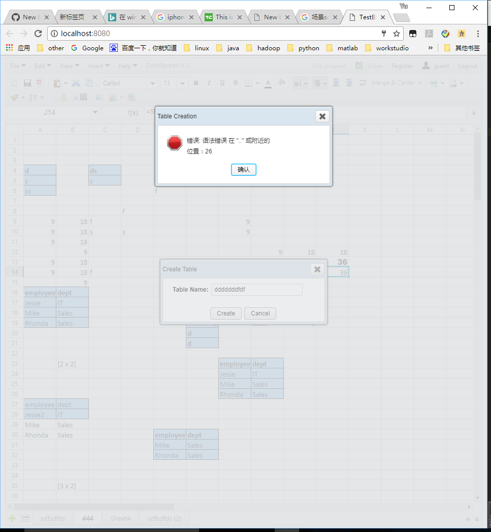 When I create a table with formular, it shows grammar mistake · Issue #95 · dataspread ...