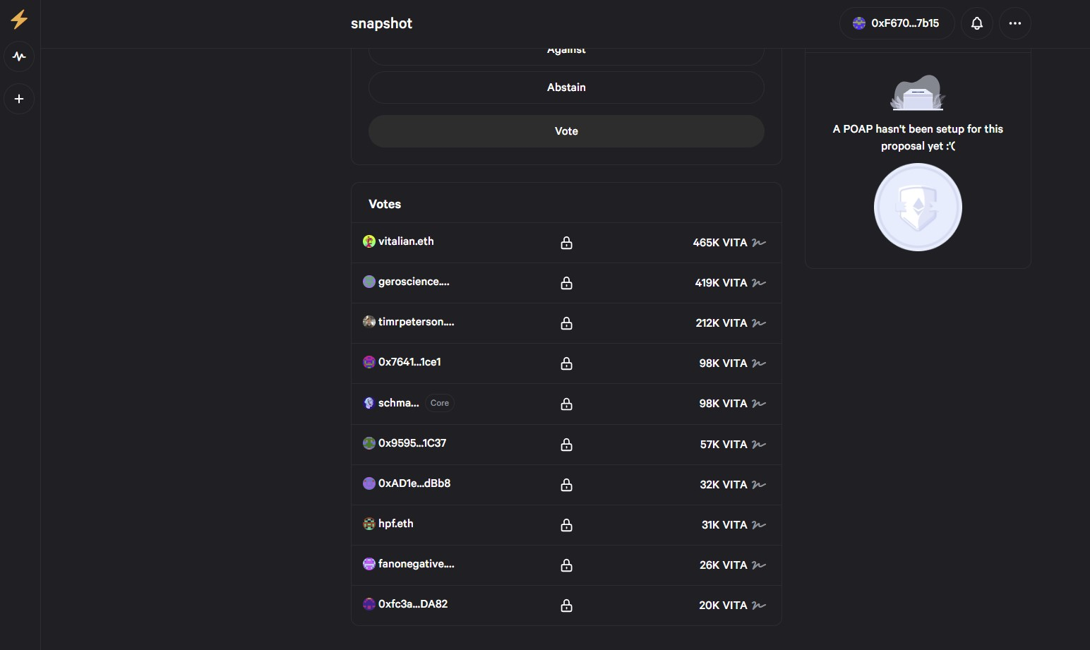Bug Vote Doesnt Show Up On Top While Using Walletconnect · Issue 3527 · Snapshot Labs