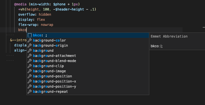 Emmet suggestions bug in SASS files · Issue #115854 · microsoft/vscode ...