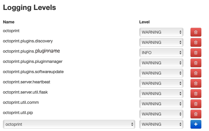 [Request] Holistic logging level · Issue #3124 · OctoPrint/OctoPrint · GitHub