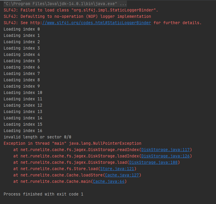 net.runelite.cache.Cache null error · Issue #12475 · runelite/runelite · GitHub