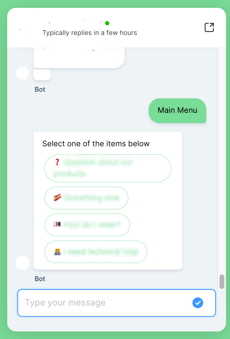[CW-1941] Improve rich options (+ external link capability) · Issue #6203 · chatwoot/chatwoot ...