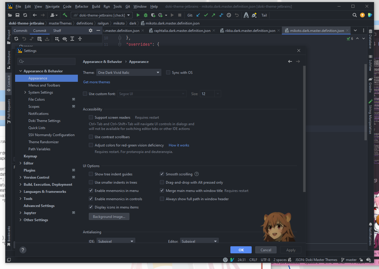 Small Stickers Stay on Non-Doki LaF · Issue #493 · doki-theme/doki-theme-jetbrains · GitHub