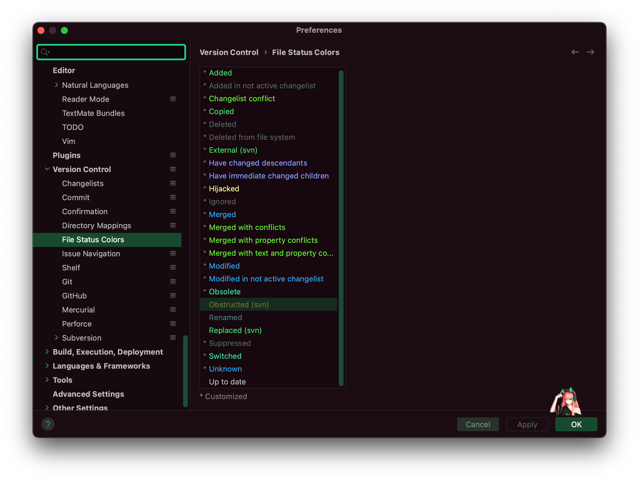 Color for unversioned files and modified files is identical. · Issue #532 · doki-theme/doki ...