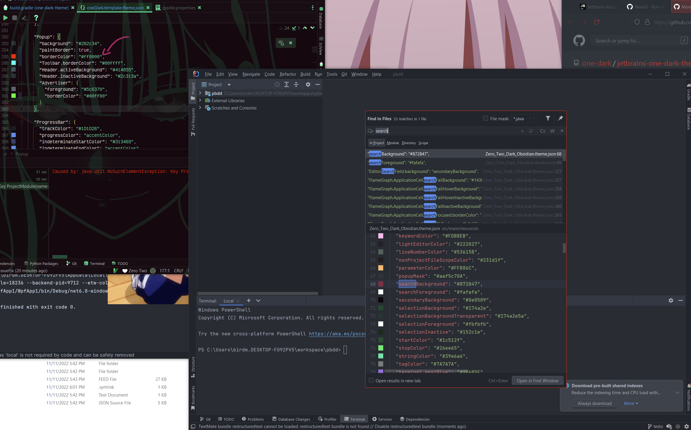 More visible popup borders needed · Issue #270 · one-dark/jetbrains-one-dark-theme · GitHub