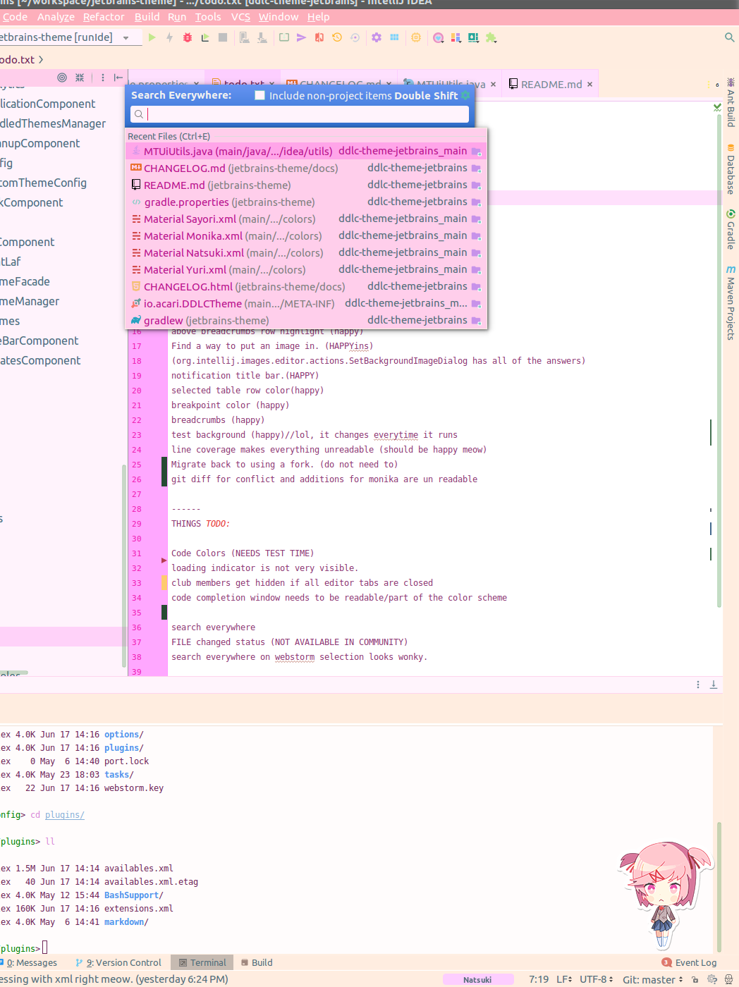 Search everywhere killing the vibe. · Issue #16 · doki-theme/doki-theme-jetbrains · GitHub