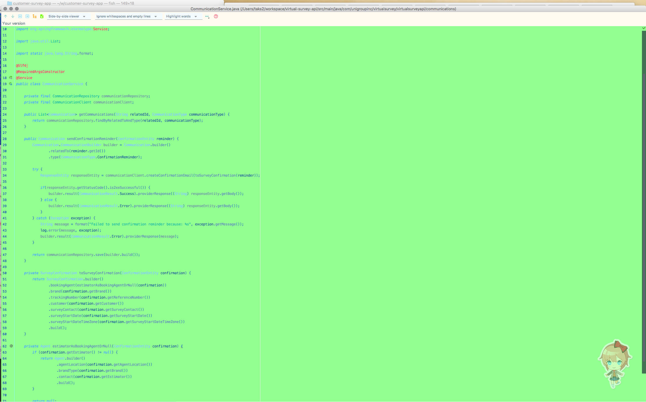 Sayori File Diff hard to read. · Issue #20 · doki-theme/doki-theme-jetbrains · GitHub