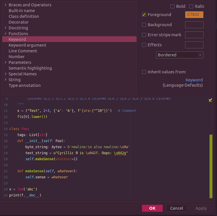 PyCharm Color Discrepancy · Issue #198 · doki-theme/doki-theme ...