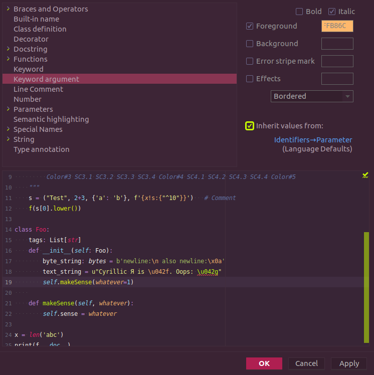 PyCharm Color Discrepancy · Issue #198 · doki-theme/doki-theme ...