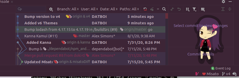Inconsistency Thread · Issue #279 · doki-theme/doki-theme-jetbrains · GitHub