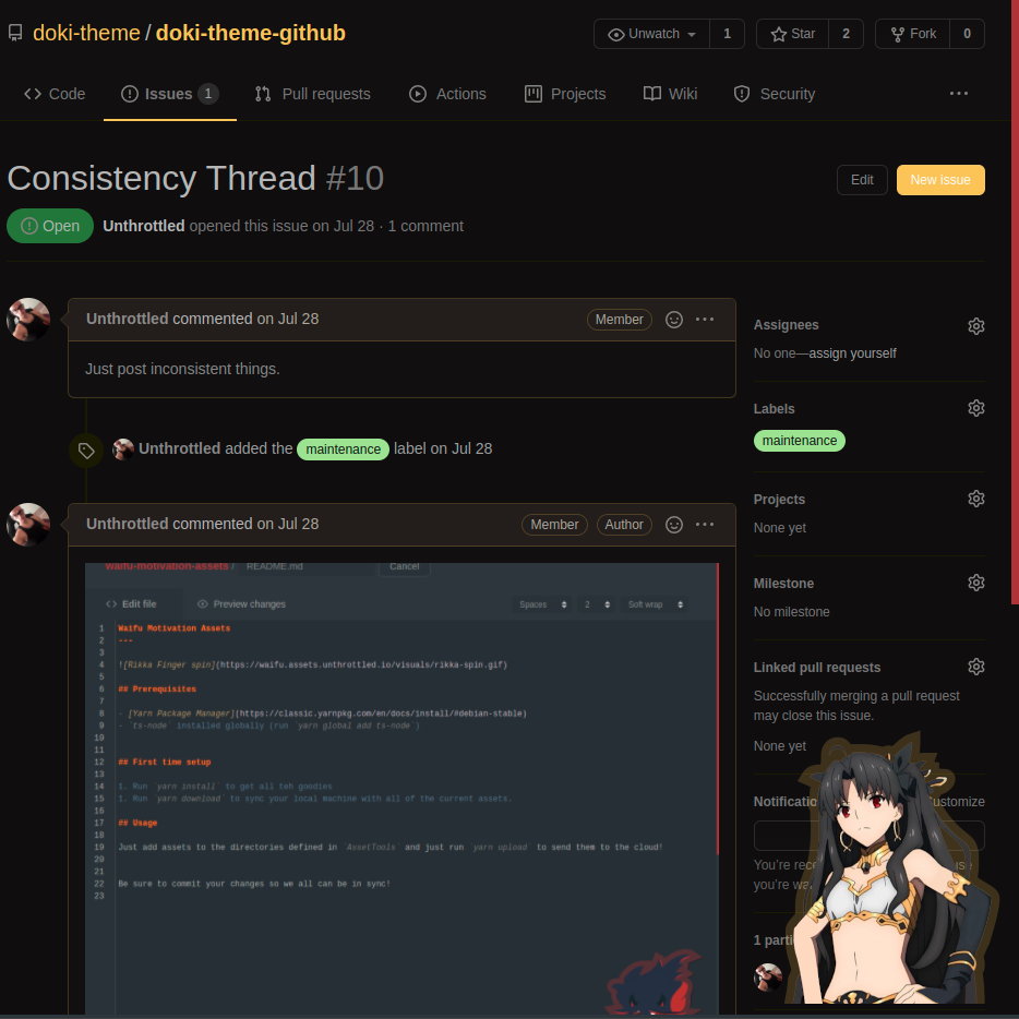 Consistency Thread · Issue #10 · doki-theme/doki-theme-github · GitHub