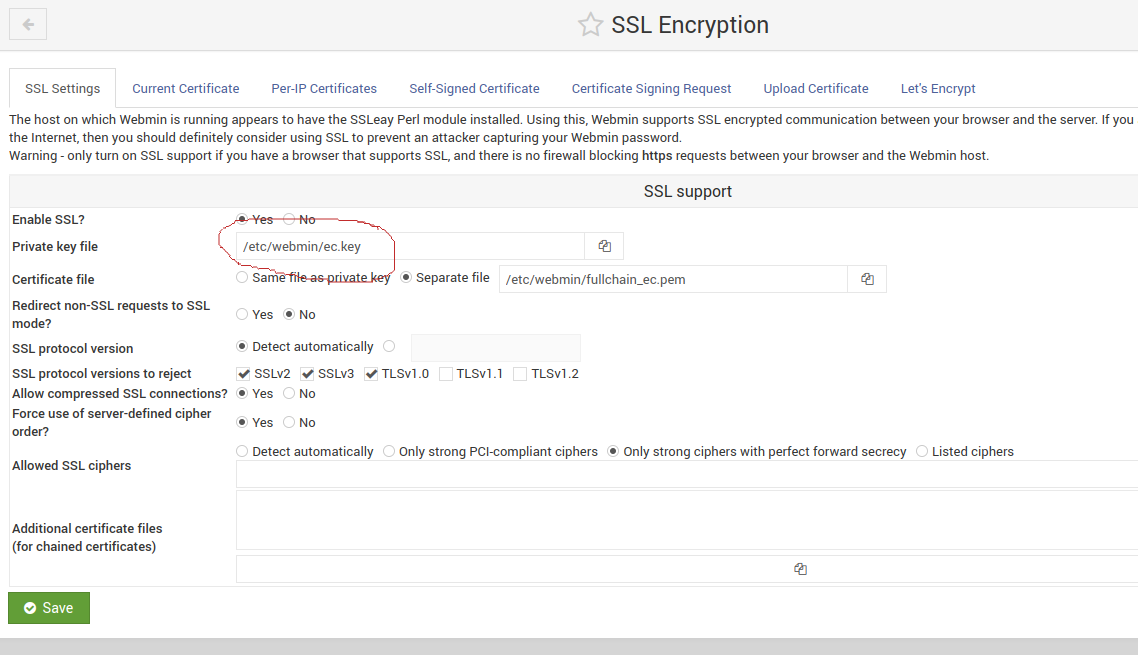 EC private key · Issue #631 · webmin/webmin · GitHub