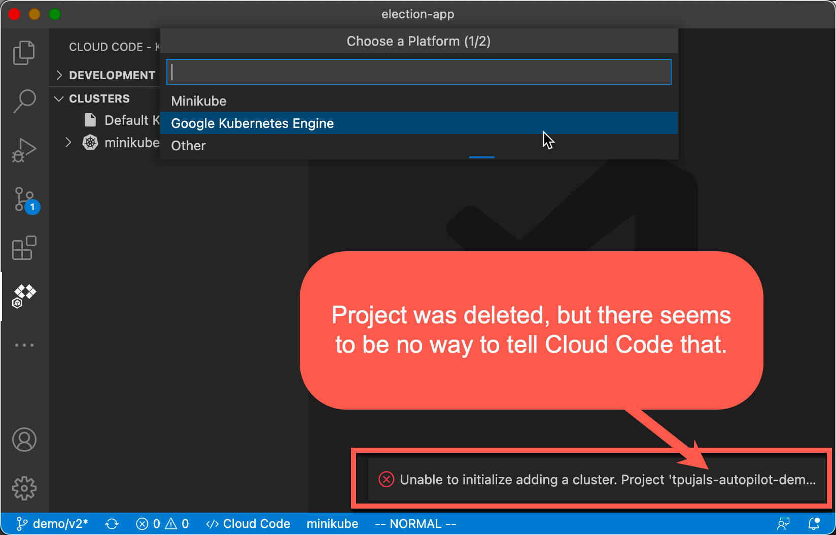 Can't add a new GKE cluster after deleting Google project · Issue #520 · GoogleCloudPlatform ...