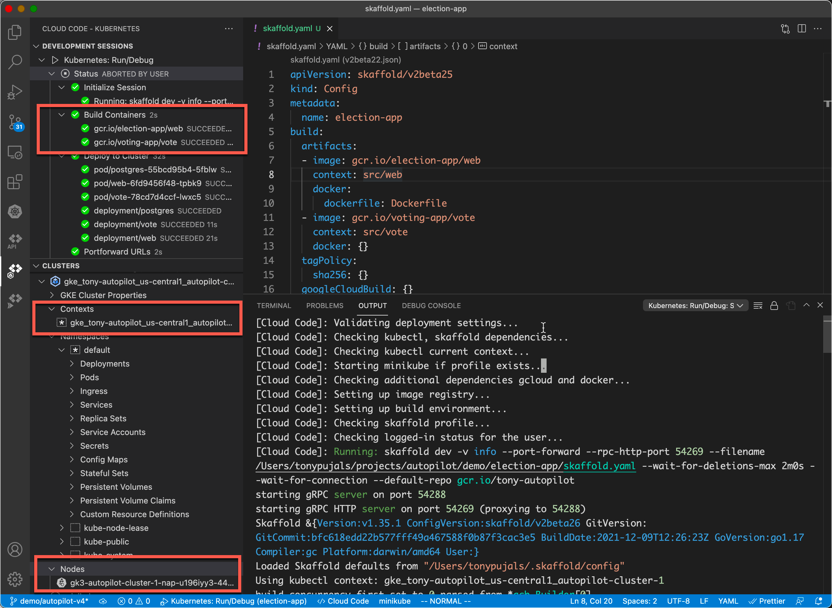 Deploy fails apparently because the wrong project is being used for ...