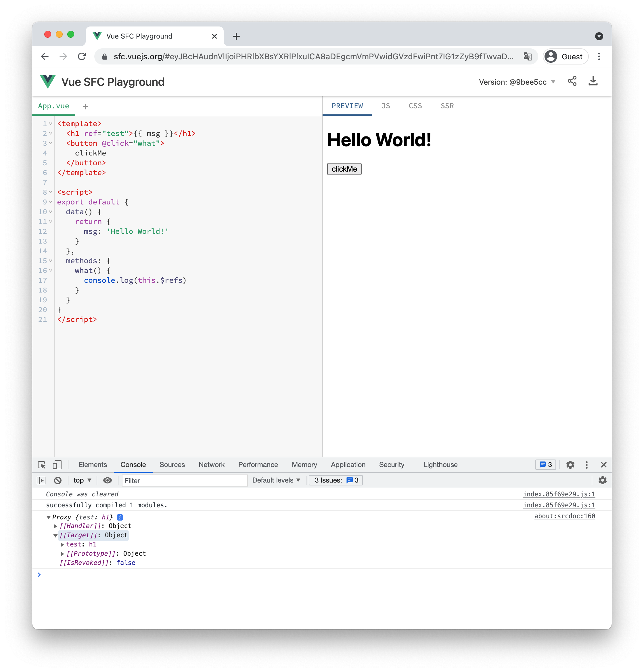 Bug Report It Is Said That Vue30 Is Supported Why Is There Some Code Using Vue2 X In The 2913