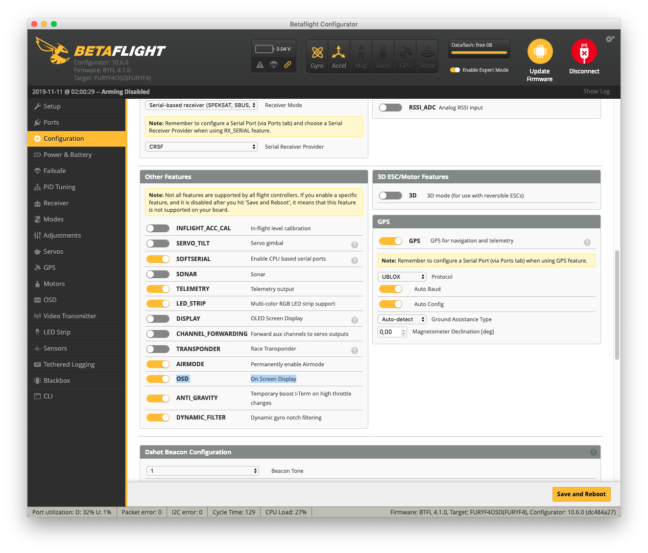 OSD Menu completely missing in 1.6.0 · Issue #1819 · betaflight ...