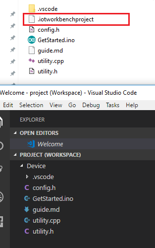 .iotworkbenchproject file without any content · Issue #133 · microsoft/vscode-iot-workbench · GitHub