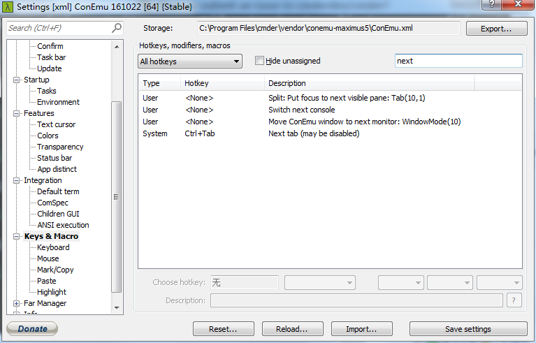 Ctrl + Tab not working on windows7 x64，disabled · Issue #1520 · cmderdev/cmder · GitHub