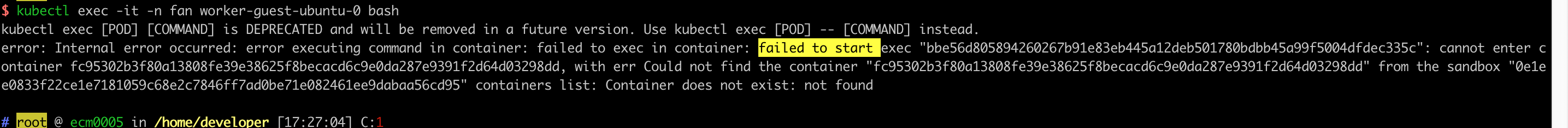 kubectl exec -it 卡死。kata-runtime exec可以进入 · Issue #5724 · kata-containers/kata-containers · GitHub