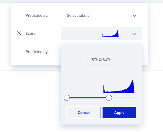 Histogram not aligned in Prediction -> Score filter · Issue #1532 · argilla-io/argilla · GitHub