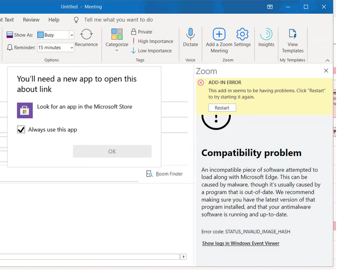 [Outlook] Add-in show compatibility problem right after installed ...