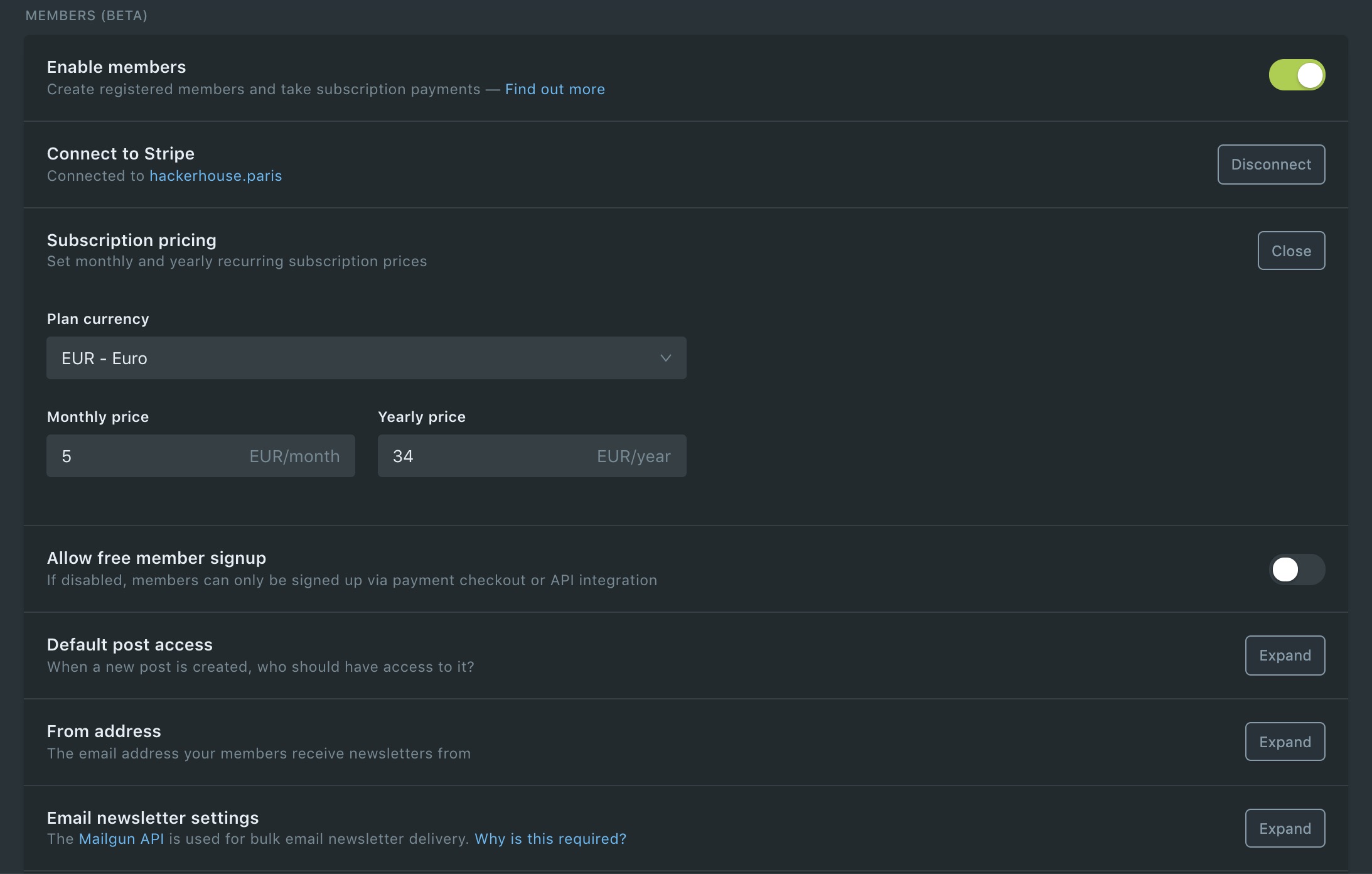 Error when update complimentary plan to member · Issue #12162 · TryGhost/Ghost · GitHub