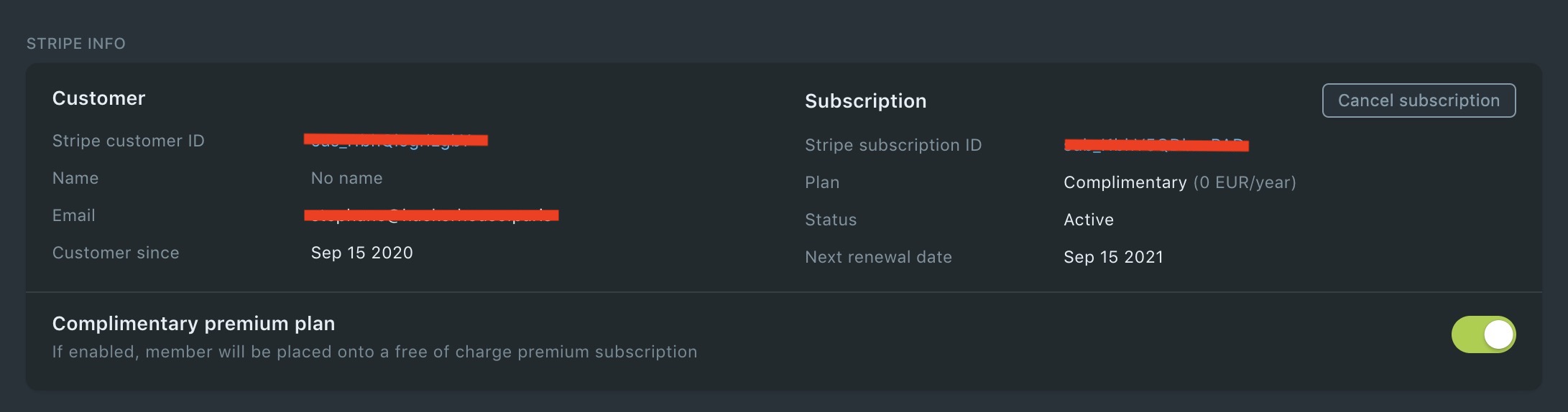 Error when update complimentary plan to member · Issue #12162 · TryGhost/Ghost · GitHub