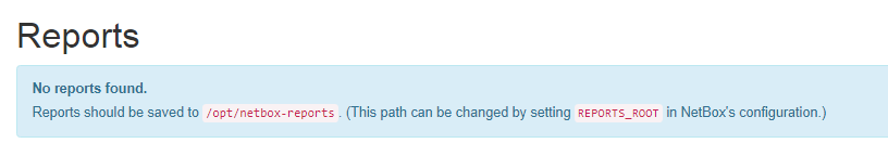 REPORTS_ROOT config variable · Issue #1786 · netbox-community/netbox · GitHub