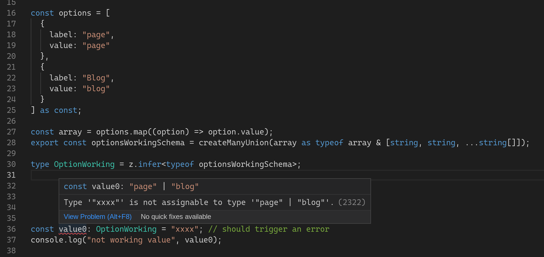 Mapping readonly array to Zod union · Issue #831 · colinhacks/zod · GitHub