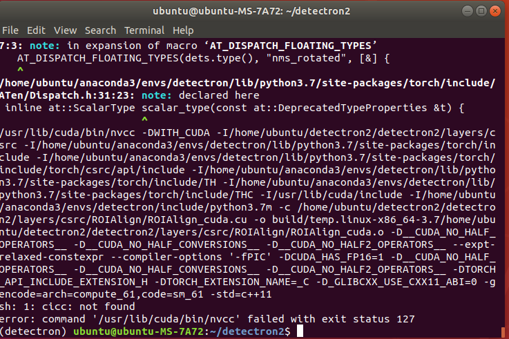 Error In Installation · Issue 620 · Facebookresearch Detectron2 · Github