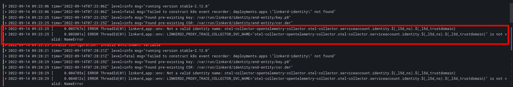Linkerd identity Issue upgrading from 2.11 to 2.12 · Issue #9398 · linkerd/linkerd2 · GitHub