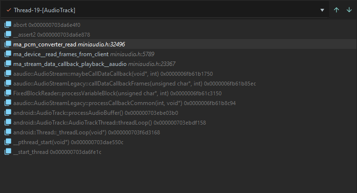 Assertion fails on Android onResume · Issue #103 · mackron/miniaudio · GitHub