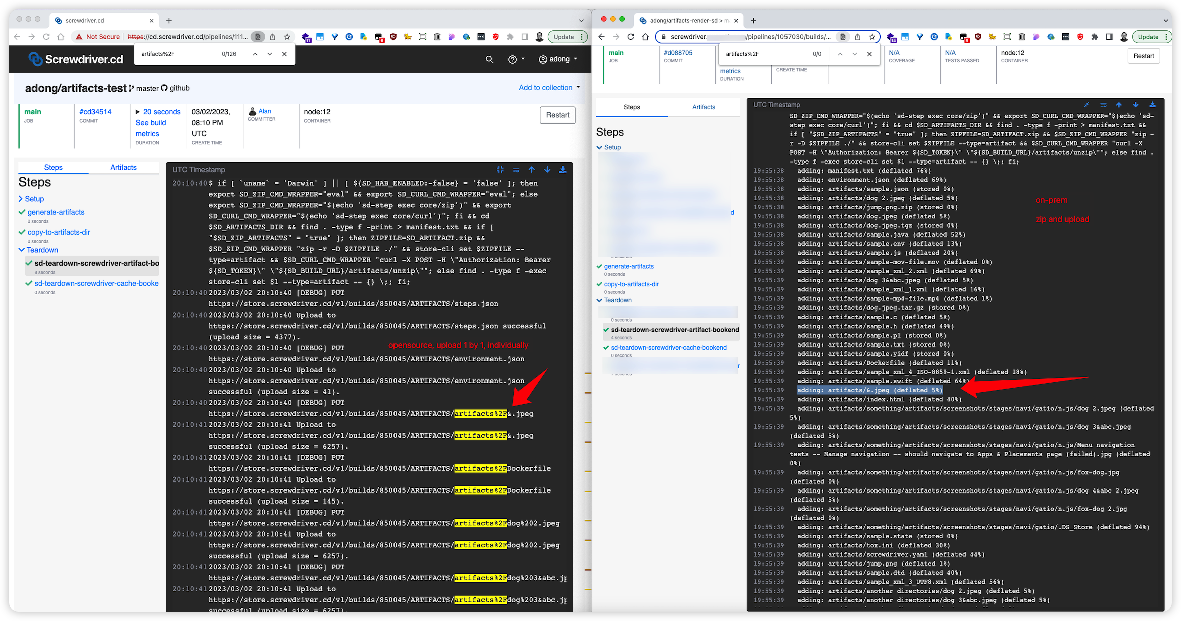 Screwdriver UI can't load/display artifacts where the filename has an ampersand(&) · Issue #2839 ...