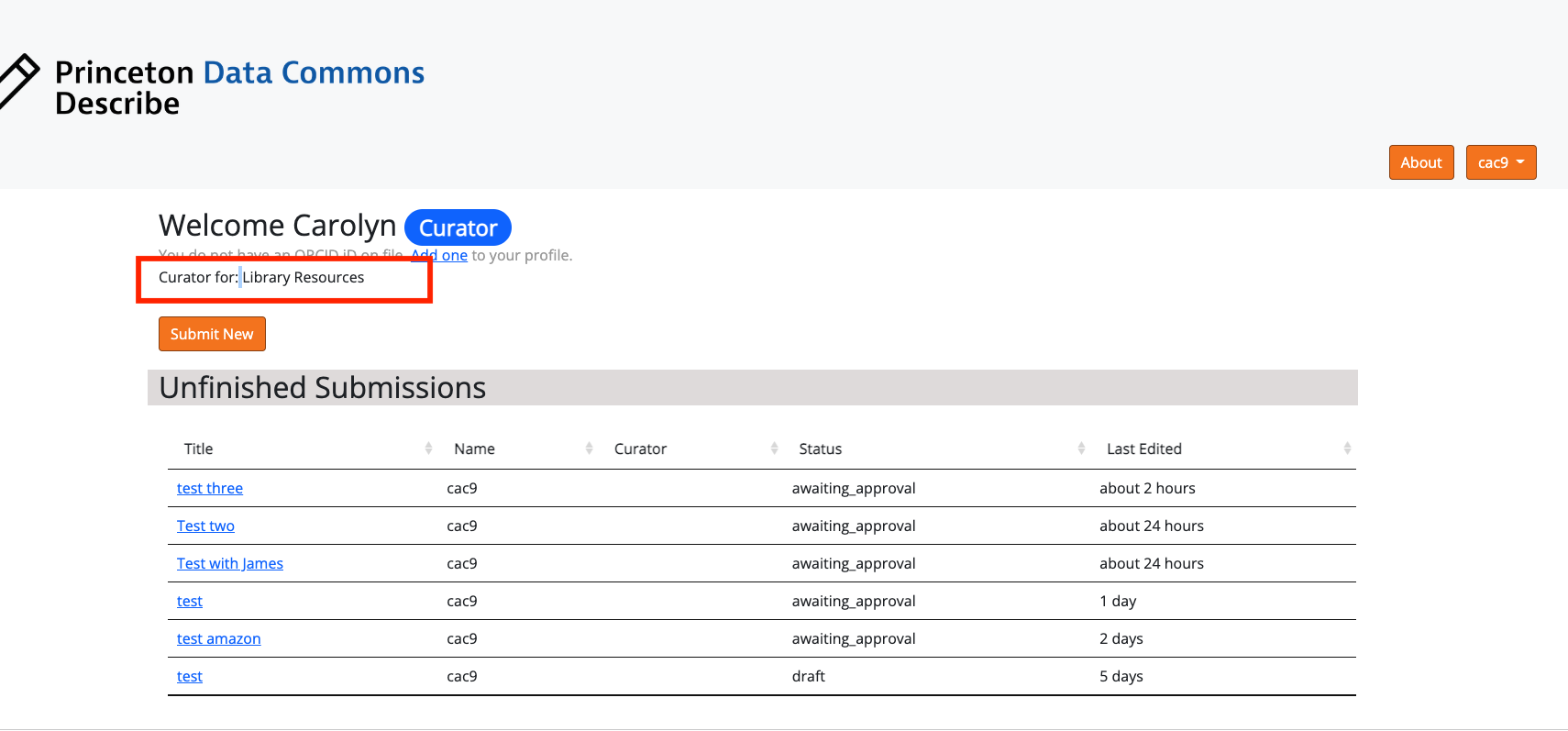Curator dashboard should link to the collections they curate · Issue #334 · pulibrary/pdc ...