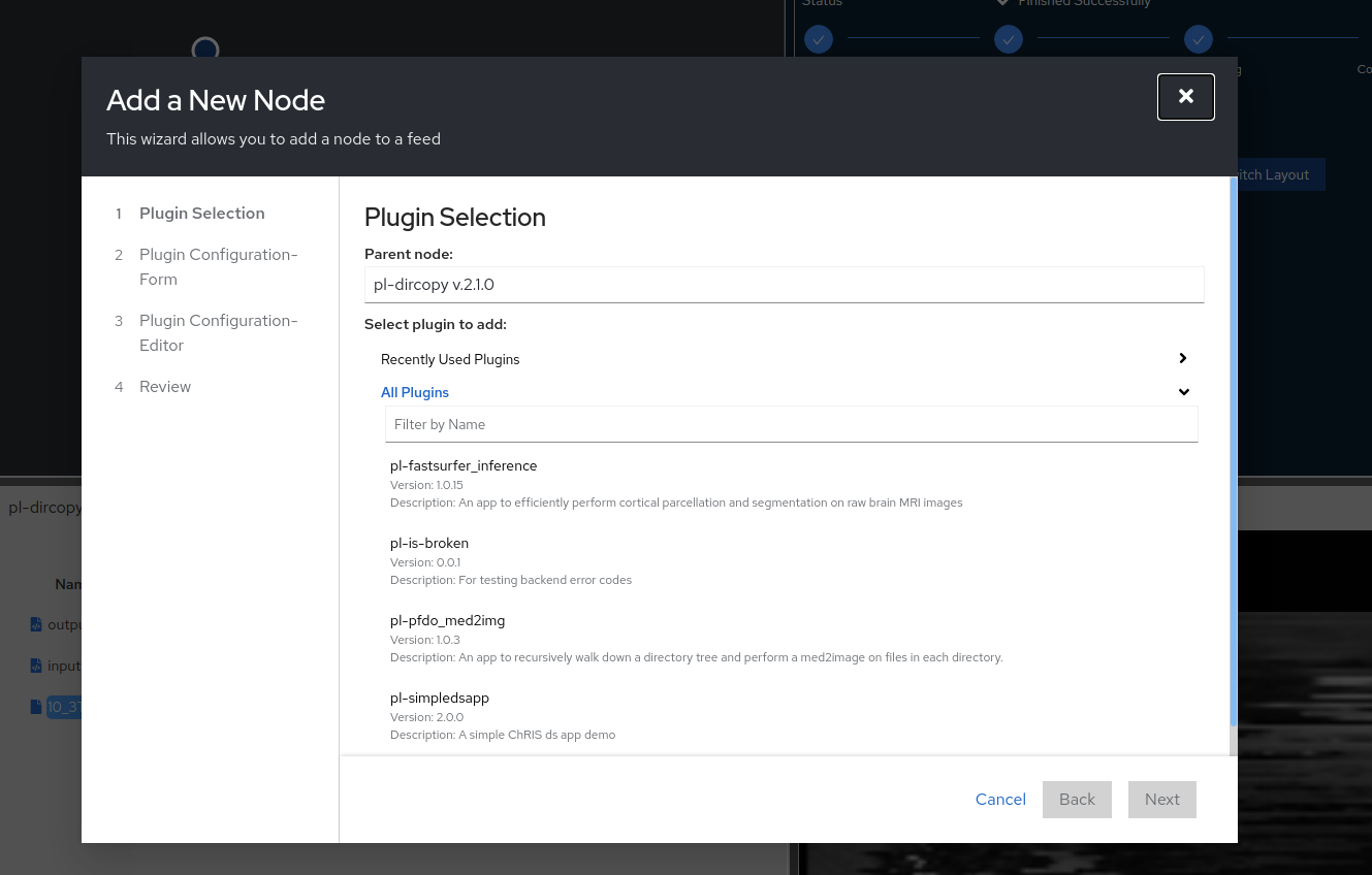 Custom messages for backend error codes · Issue #222 · FNNDSC/ChRIS_ui · GitHub