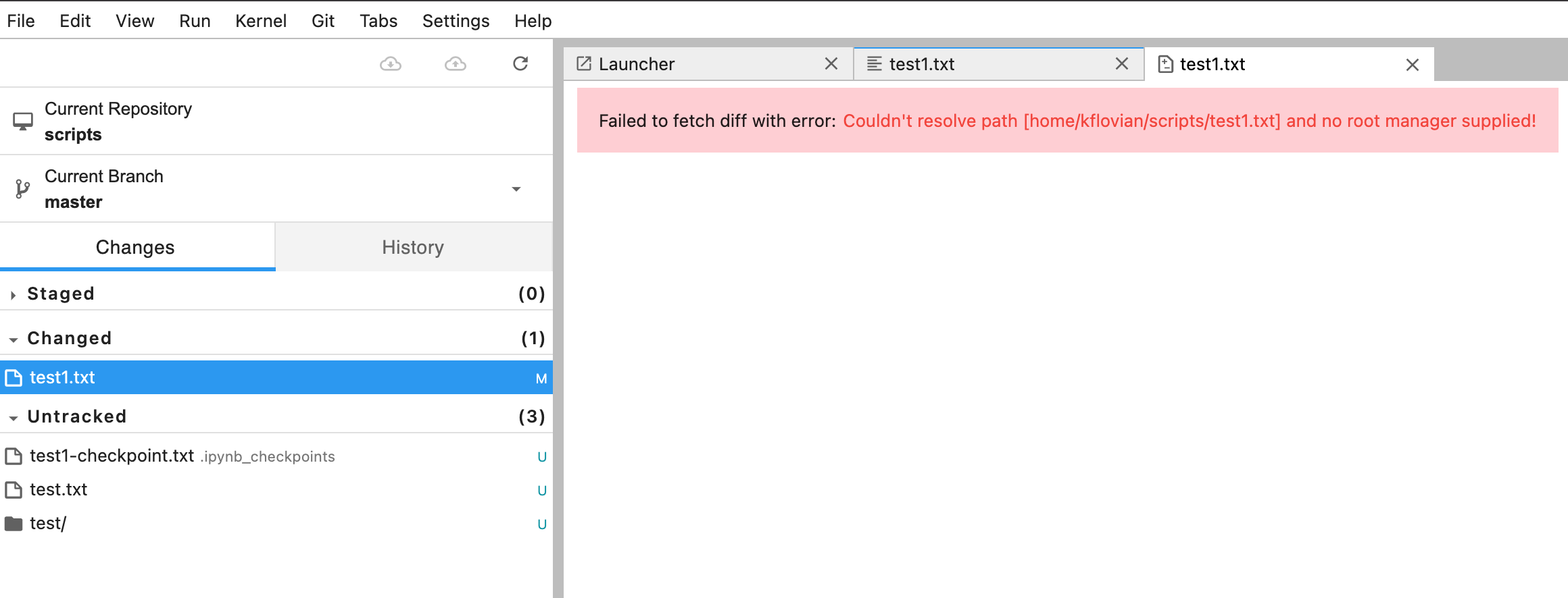 Git Diffing Of Non Notebook Files Fails With An Error · Issue 830 